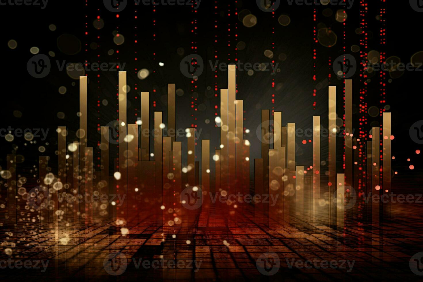 abstract digital background with red and gold lights. Generative AI 30598431 Stock Photo at Vecteezy