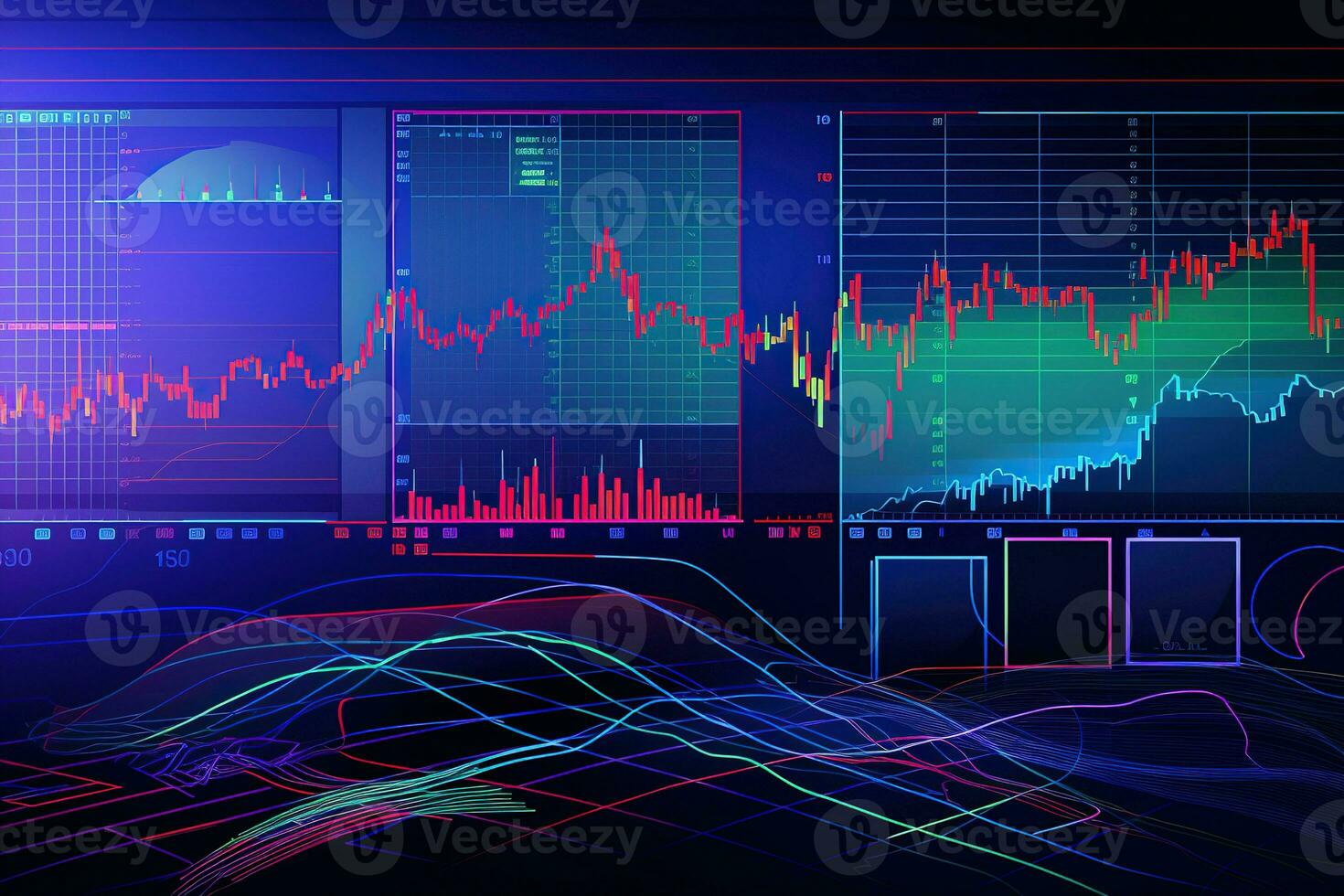 an image of a stock chart on a computer screen. Generative AI 30598467 ...