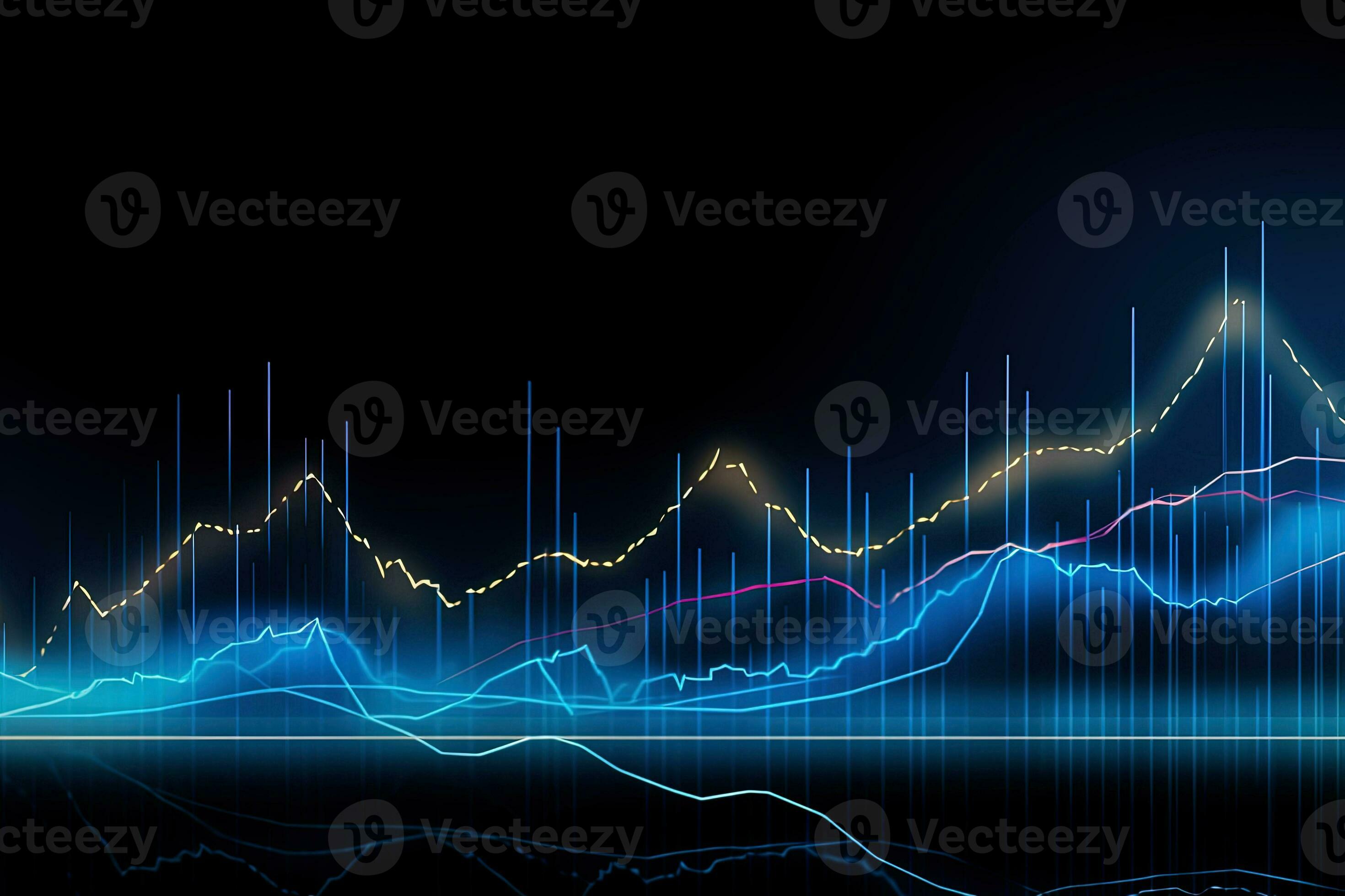 an image of a graph chart with a line. Generative AI 30598581 Stock ...