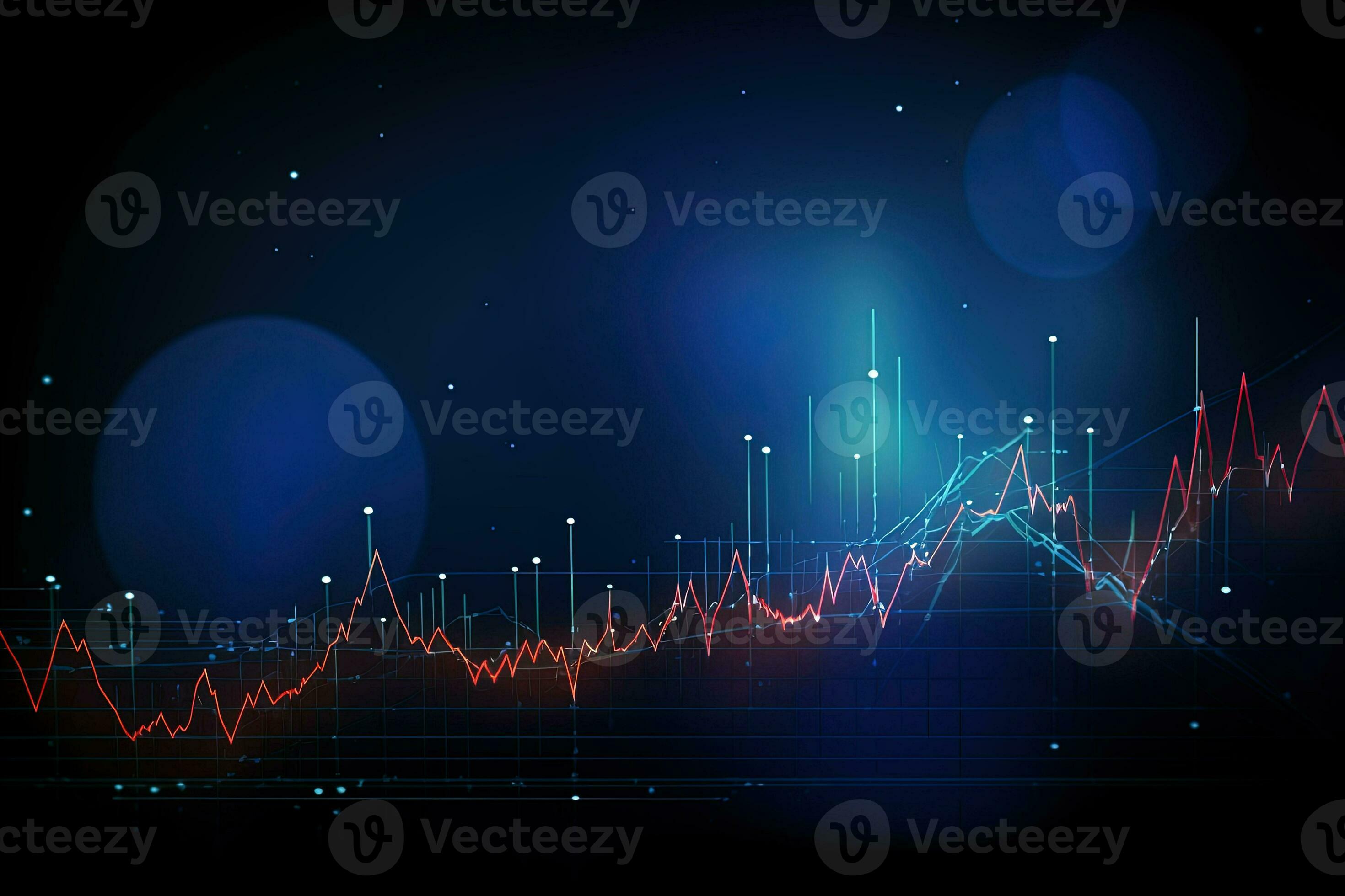 an abstract background with a line graph and dots. Generative AI ...