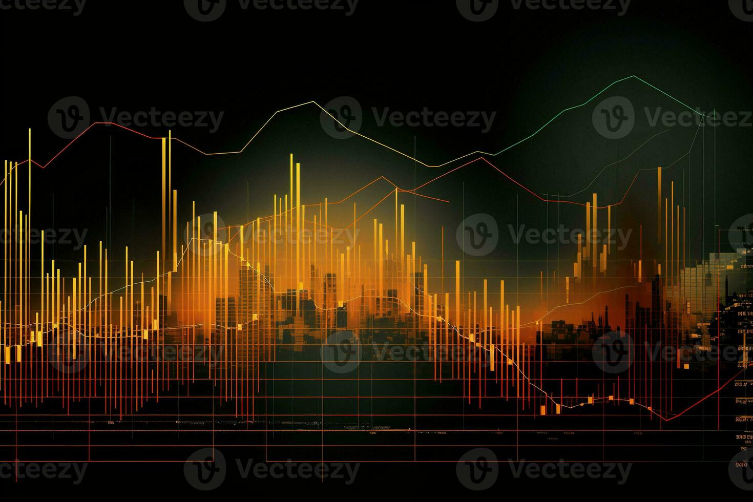 abstract image of a stock chart. Generative AI 30598673 Stock Photo at ...