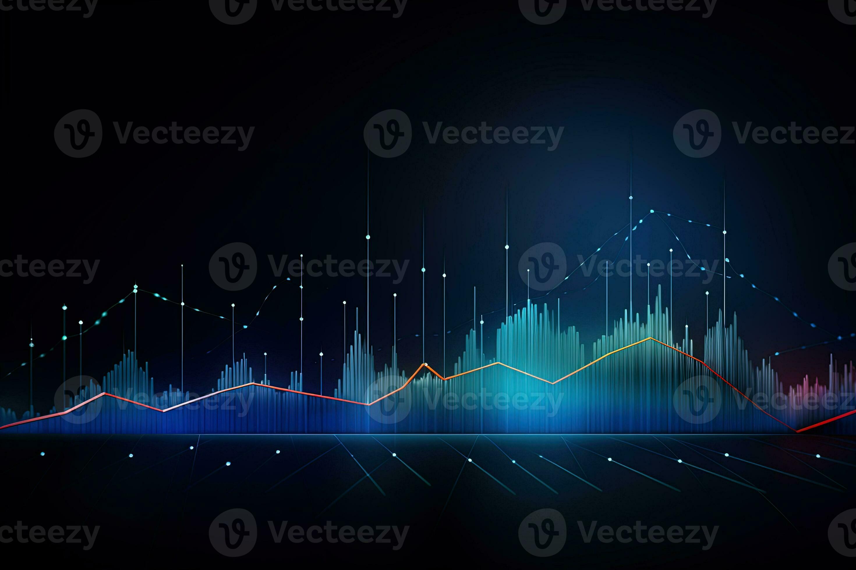abstract graph with line and line. Generative AI 30598929 Stock Photo ...