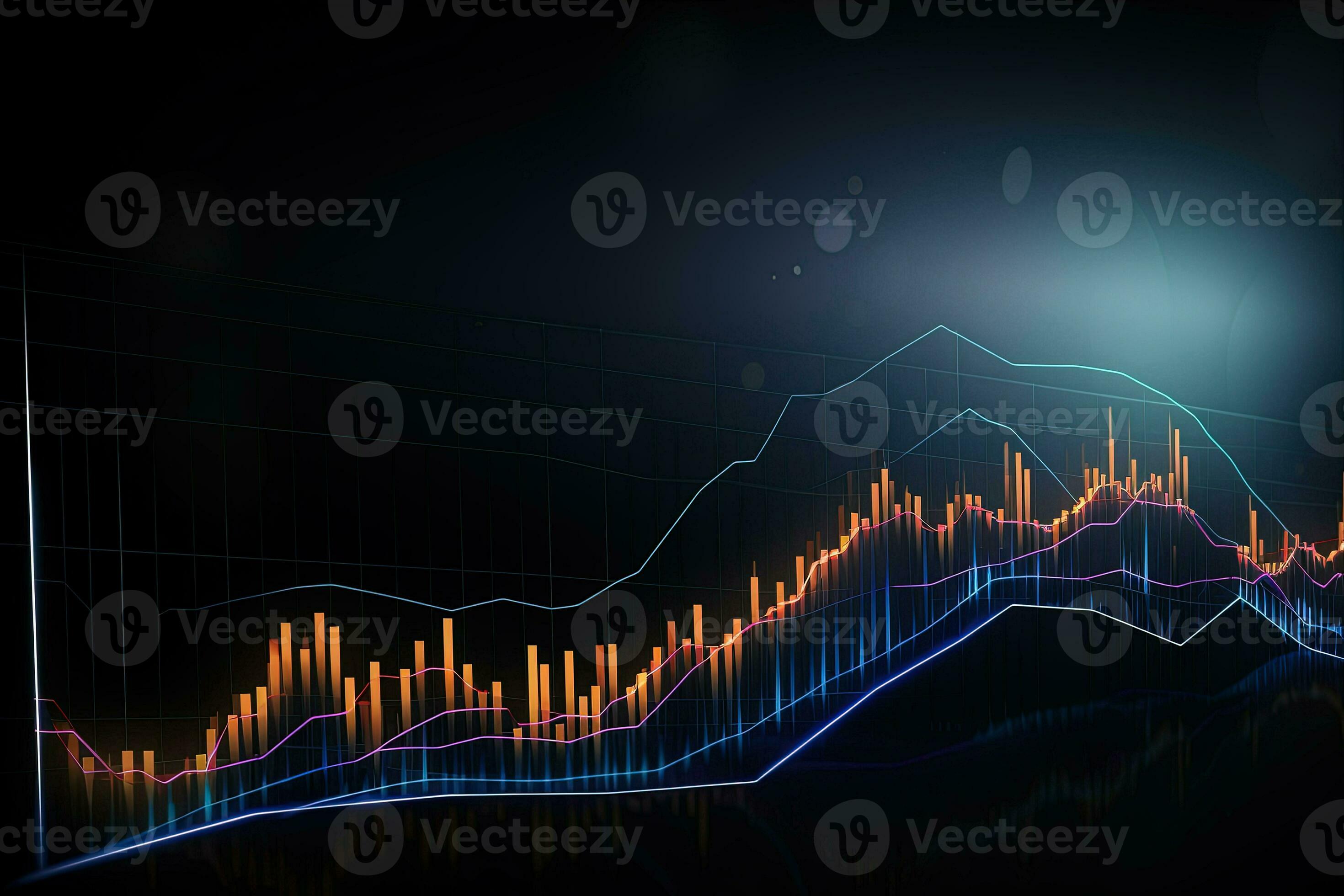 image of a graph chart with line. Generative AI 30598931 Stock Photo at ...