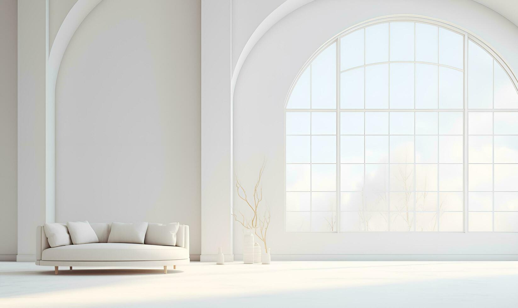 modern minimalist white elegant home interior, ai generative 30601103 ...
