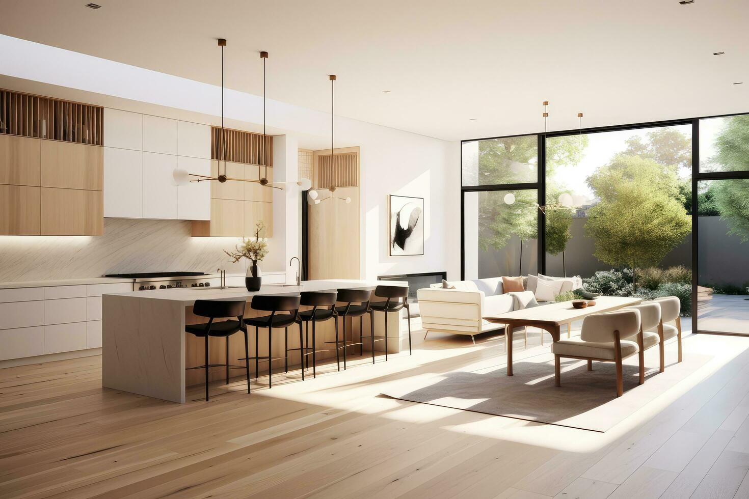 Modern minimalist home interior design,Generative AI. 30604190 Stock ...