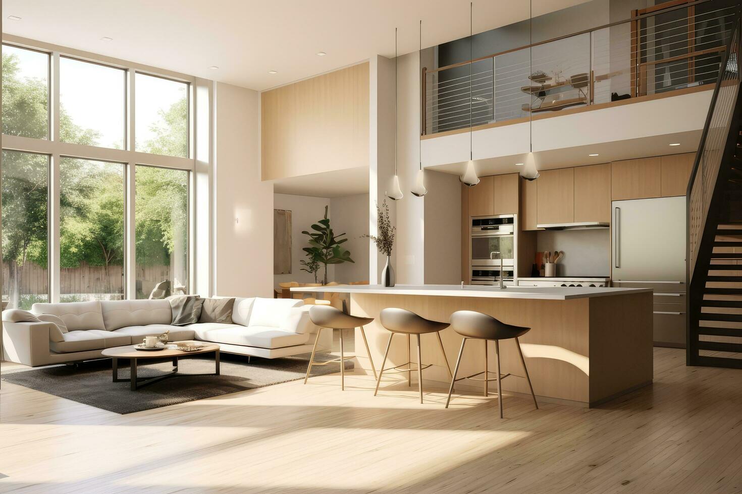 Modern minimalist home interior design,Generative AI. 30604191 Stock ...