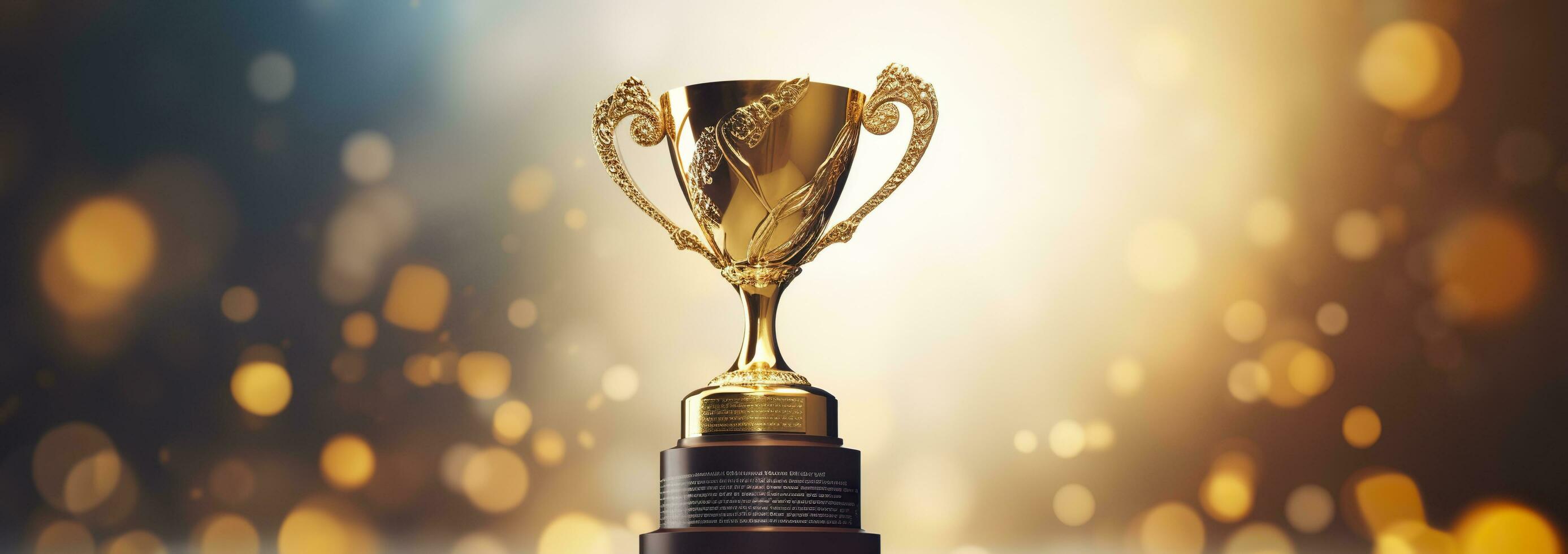 Champion golden trophy for winner background. Success and achievement ...