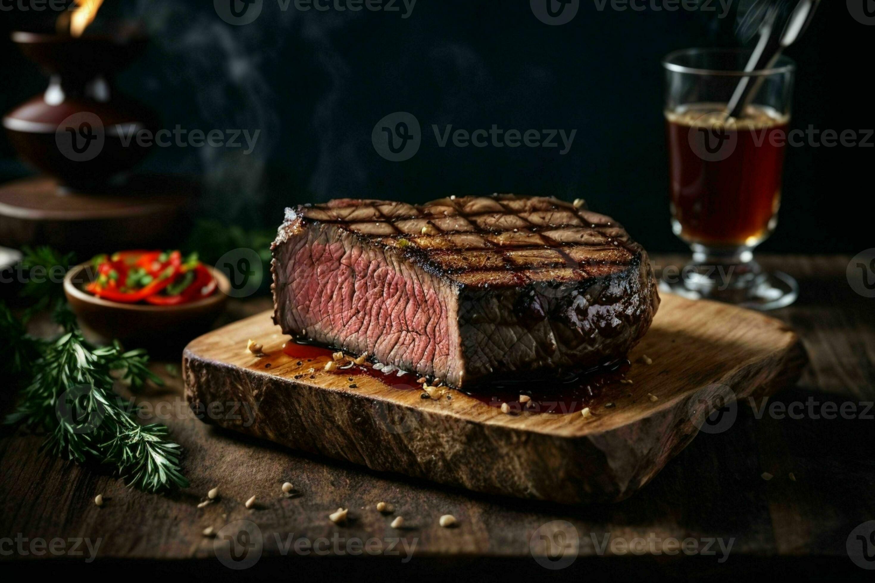 Grilled beef steak. AI Generative Pro Photo 30612198 Stock Photo at ...