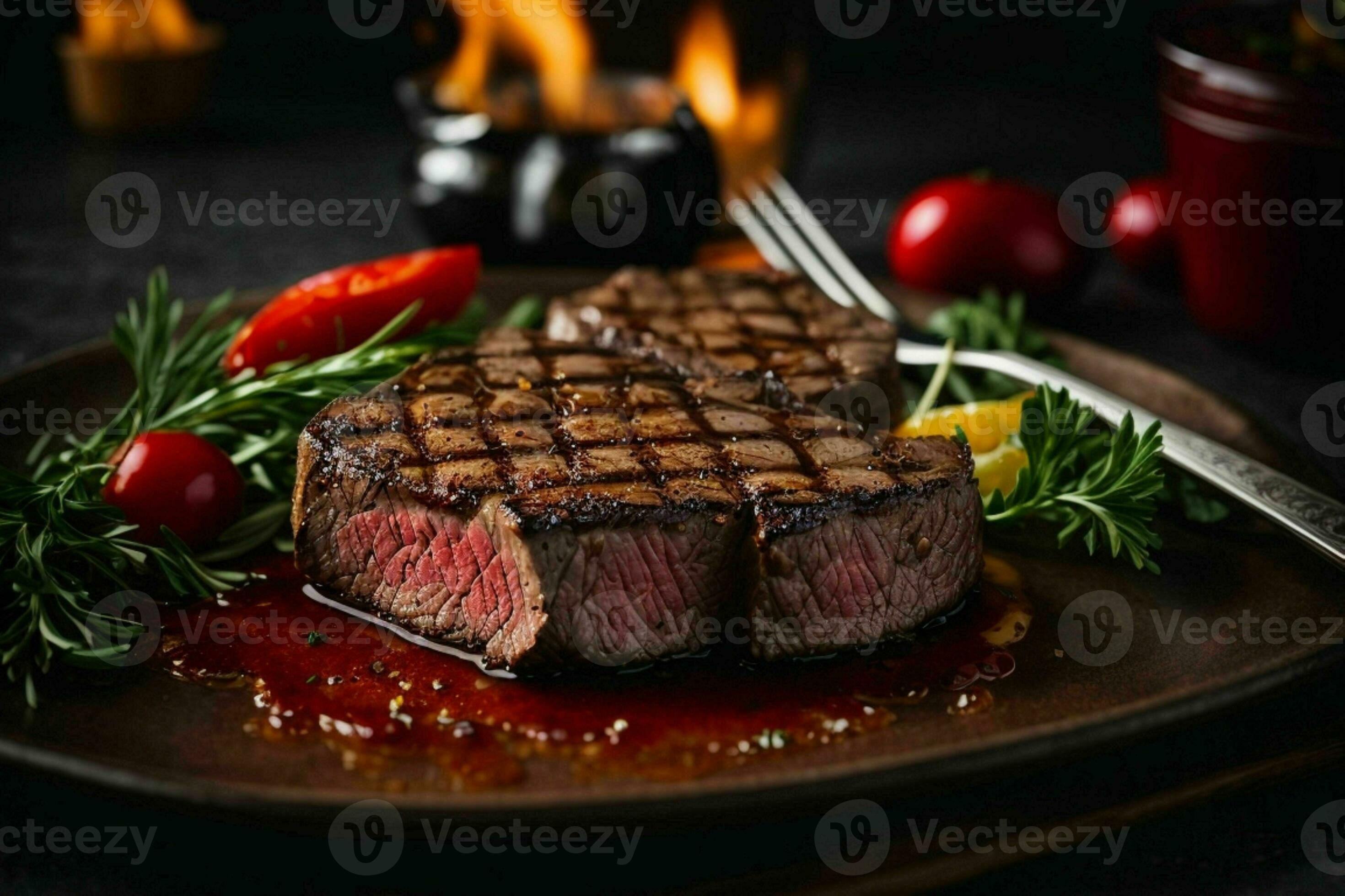 Grilled beef steak. AI Generative Pro Photo 30612204 Stock Photo at ...