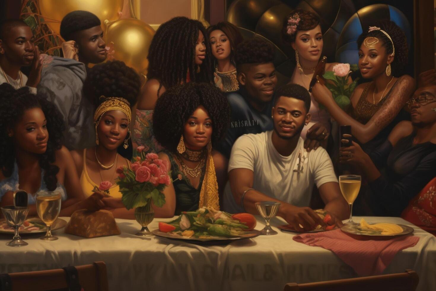 Black Family Party Stock Photos, Images and Backgrounds for Free Download