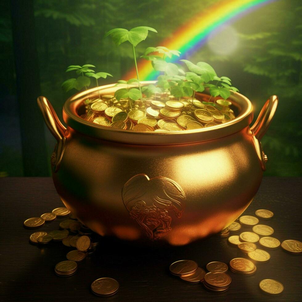pot of gold high quality 4k ultra hd hdr 30673178 Stock Photo at Vecteezy