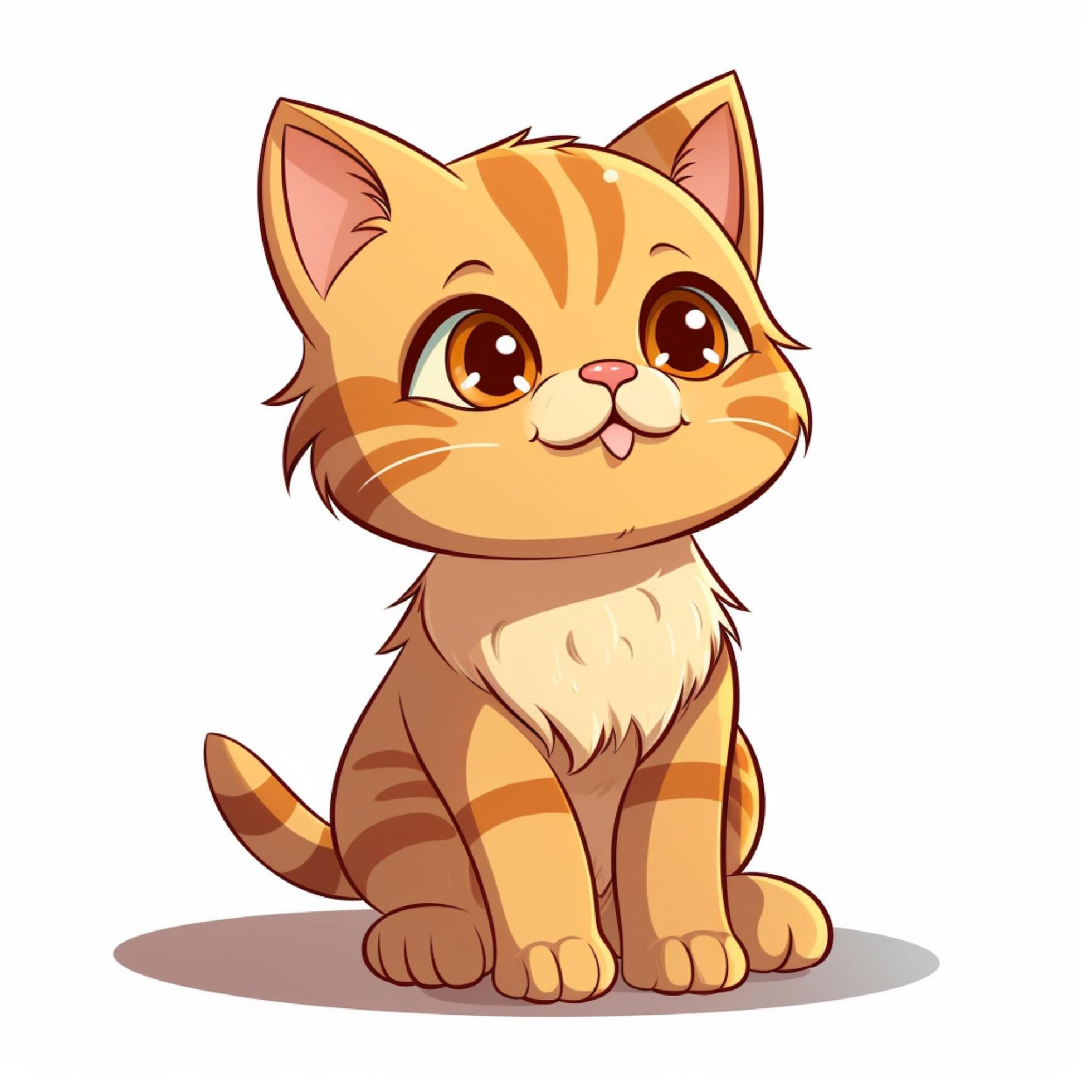 Cat 2d cartoon vector illustration on white background hig 30683759 ...