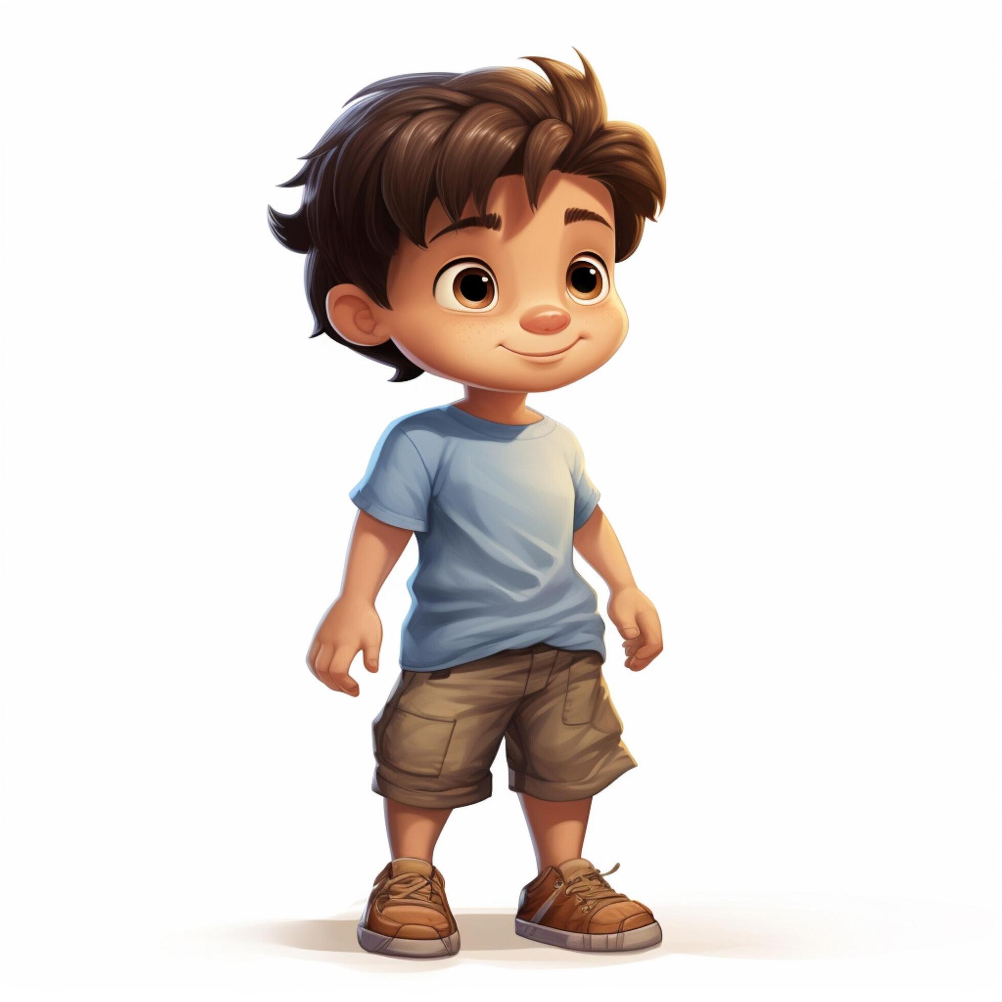 Child 2d cartoon illustraton on white background high qual 30683890 ...