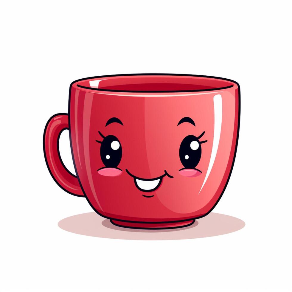 Cup 2d cartoon vector illustration on white background hig 30684957 ...