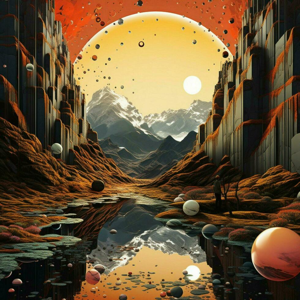 Digital Artifacts Merging To Form Awe Inspiring Compositio 30685505 1391