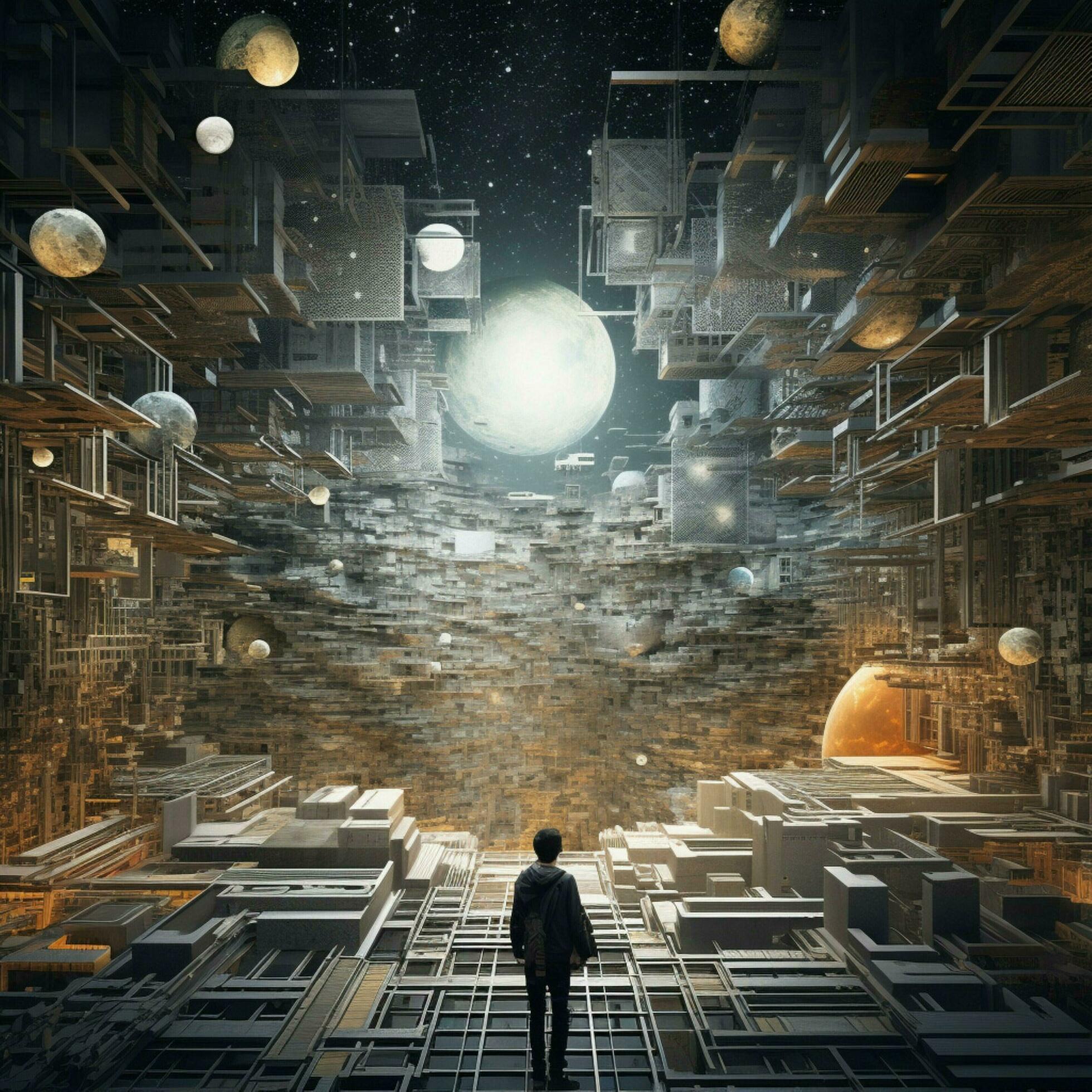 Digital Artifacts Merging To Form Awe Inspiring Compositio 30685514