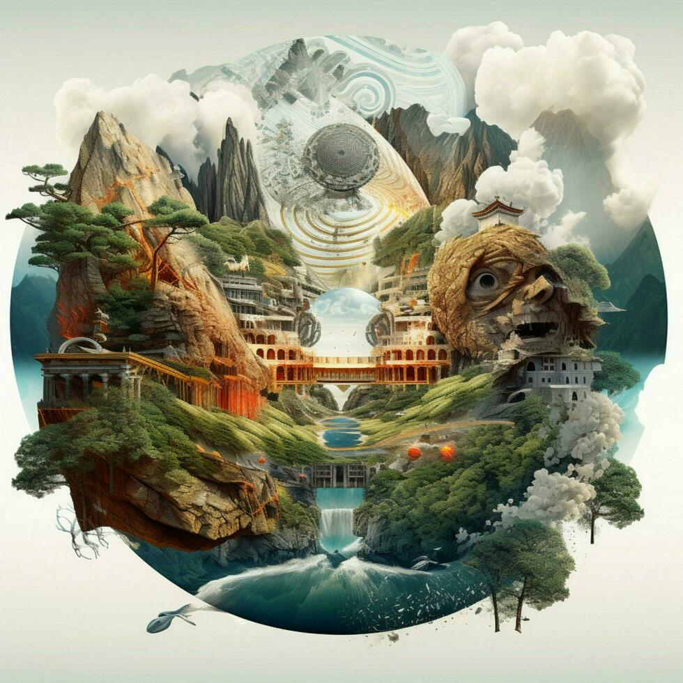 Digital Artifacts Merging To Form Awe Inspiring Compositio 30685518 0670