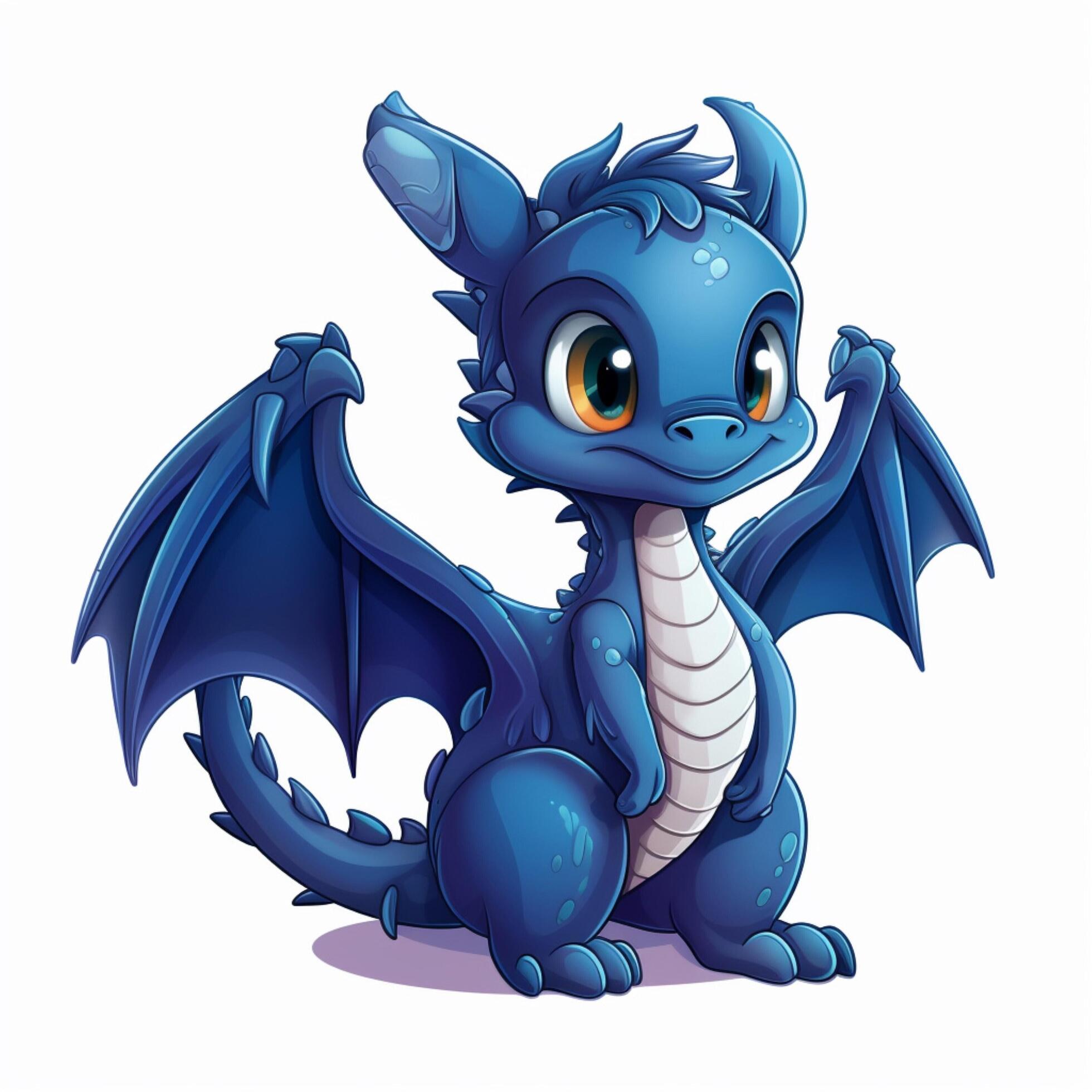 Dragon 2d cartoon vector illustration on white background 30686212 ...