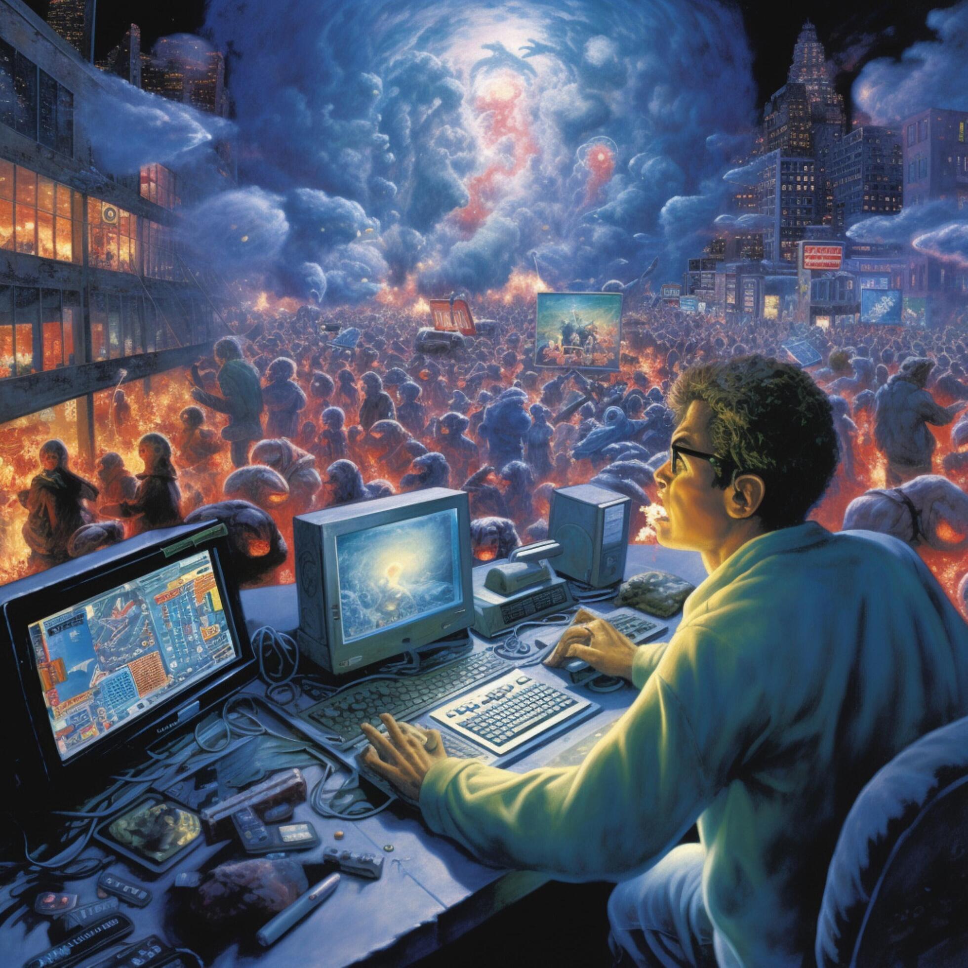 explorar el psicológico efectos de el y2k susto en 30687017 Foto de stock en Vecteezy