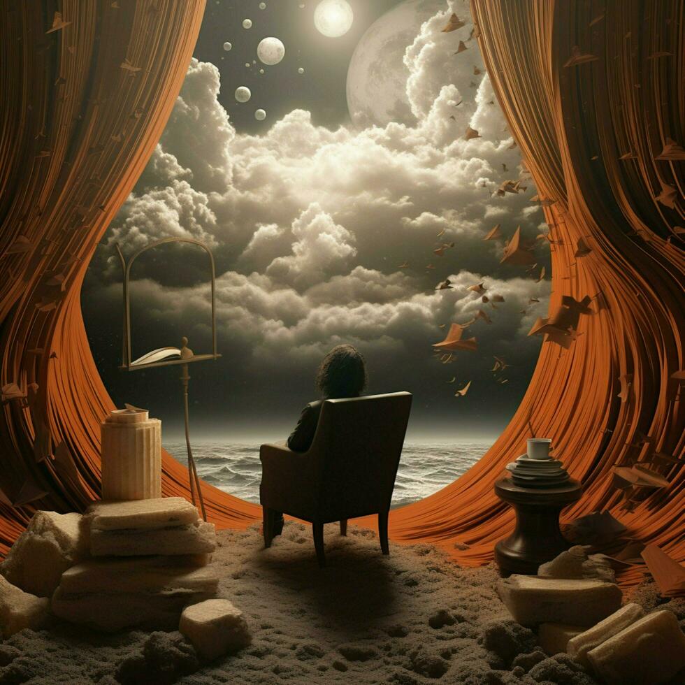 Exploring the boundaries between reality and imagination 30687050 Stock ... Exploring the boundaries between reality and imagination 30687050 Stock ...