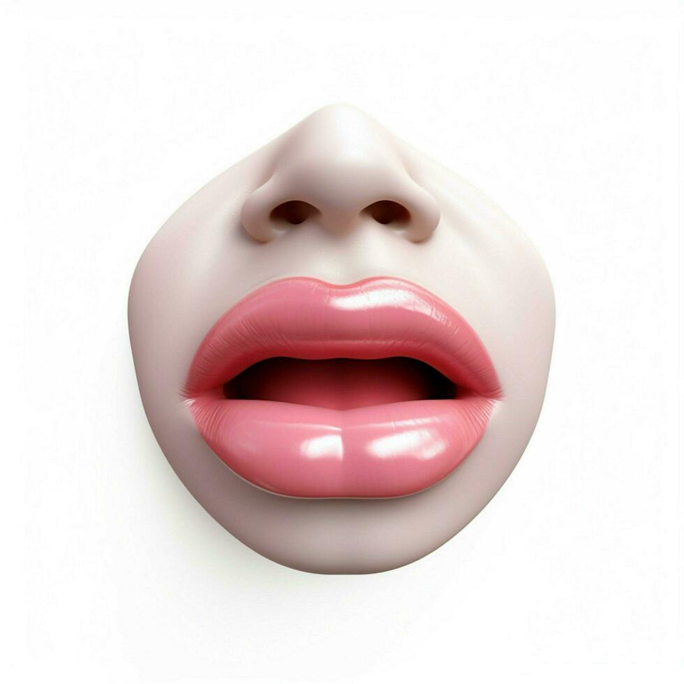 Kissing Face With Closed Eyes Emoji On White Background Hi 30688988