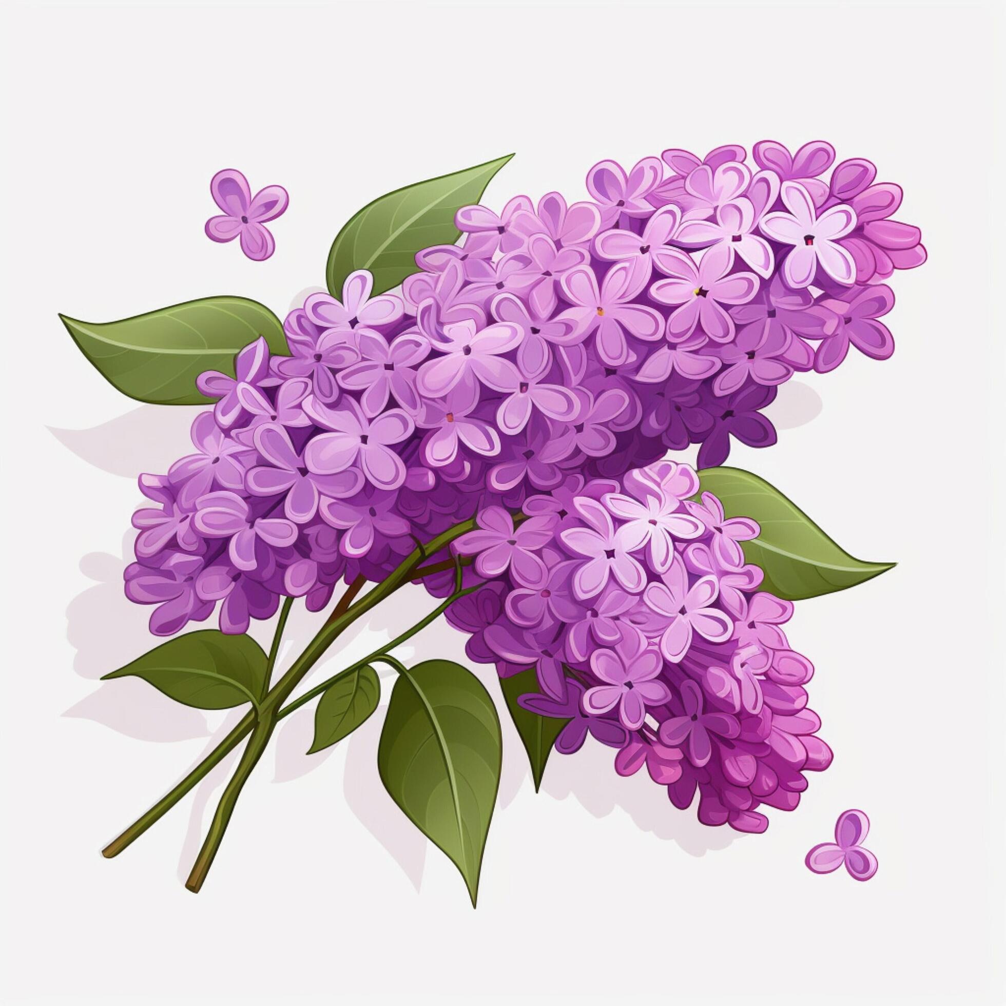 Lilac 2d cartoon illustraton on white background high quality 30689185 Stock Photo at Vecteezy