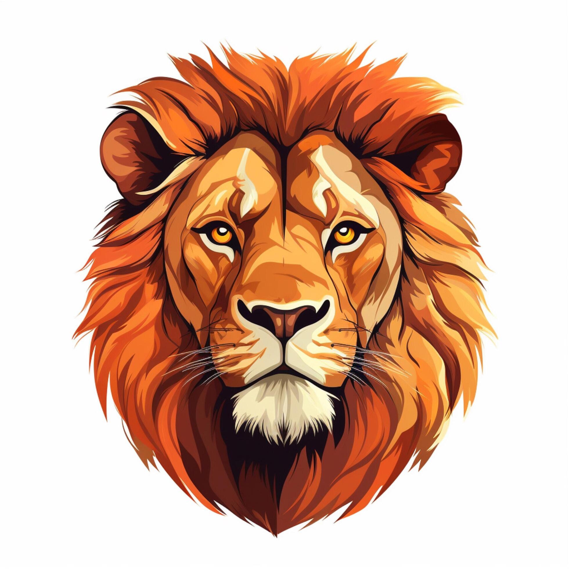 Lion 2d cartoon vector illustration on white background 30689201 Stock ...