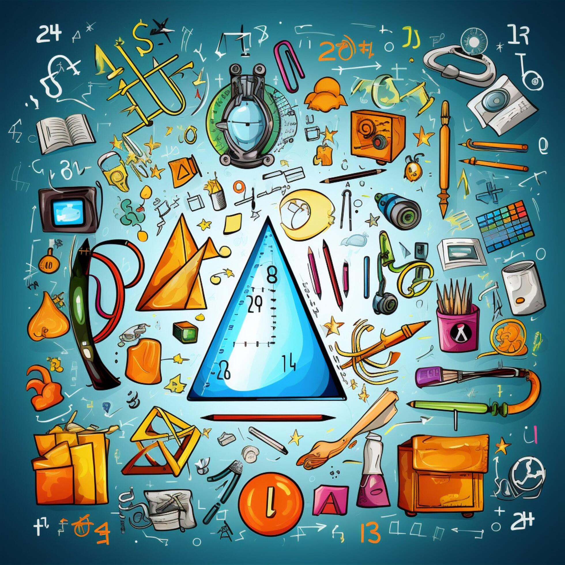 matemáticas símbolos 2d dibujos animados vector ilustración en blanco respaldo 30689737 Foto de ...