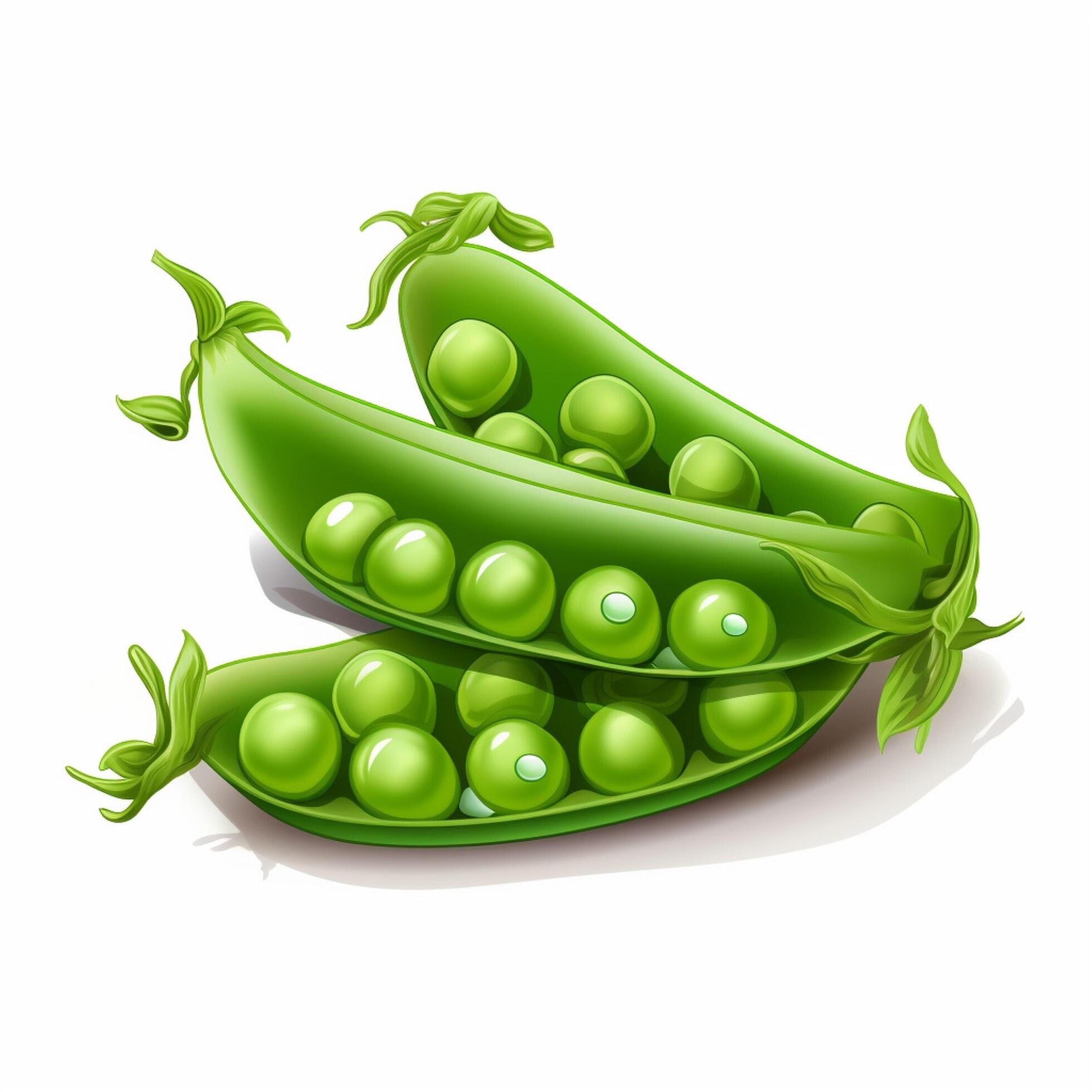 Peas 2d vector illustration cartoon in white background hi 30690785 ...