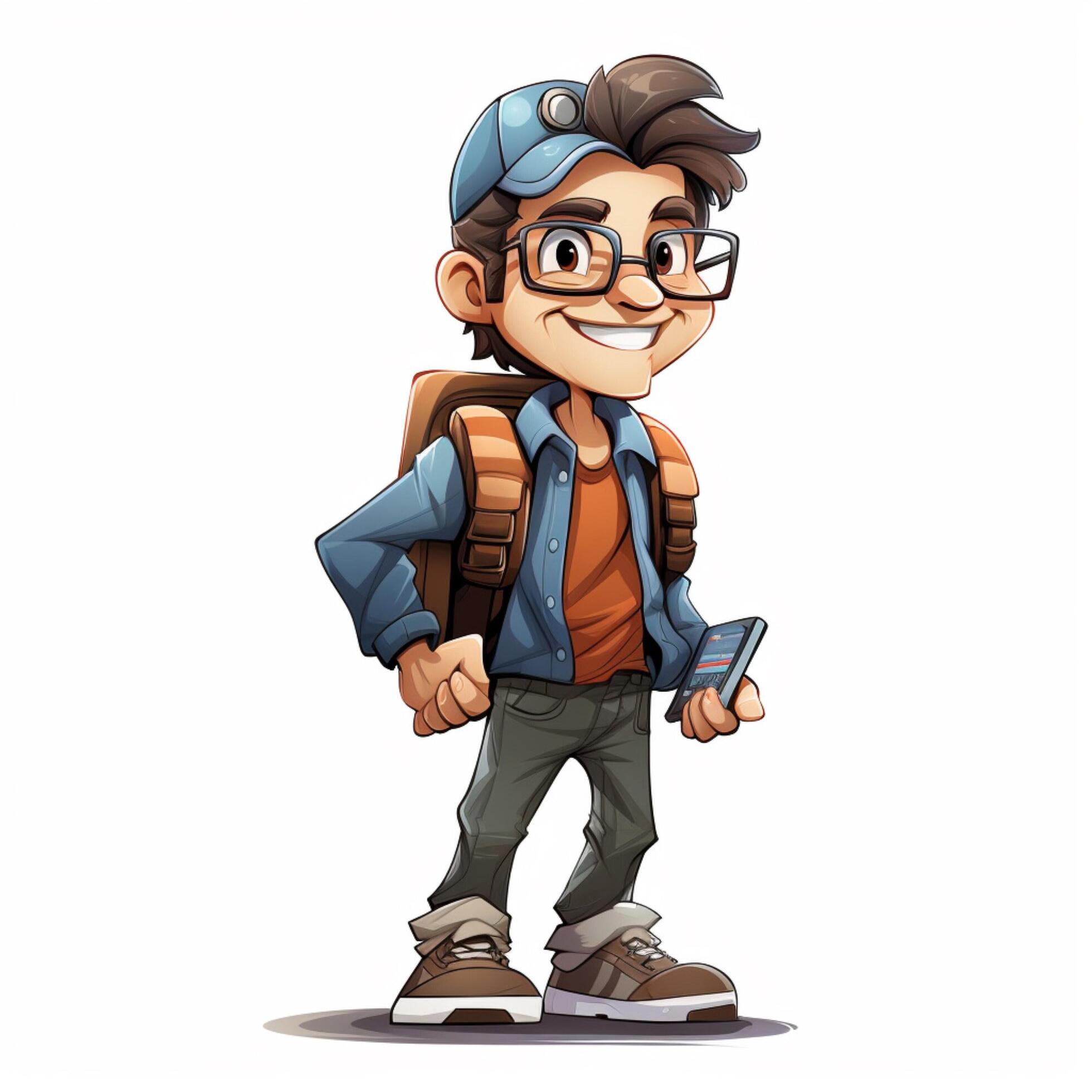 Total 2d cartoon vector illustration on white background h 30694486 Stock Photo at Vecteezy