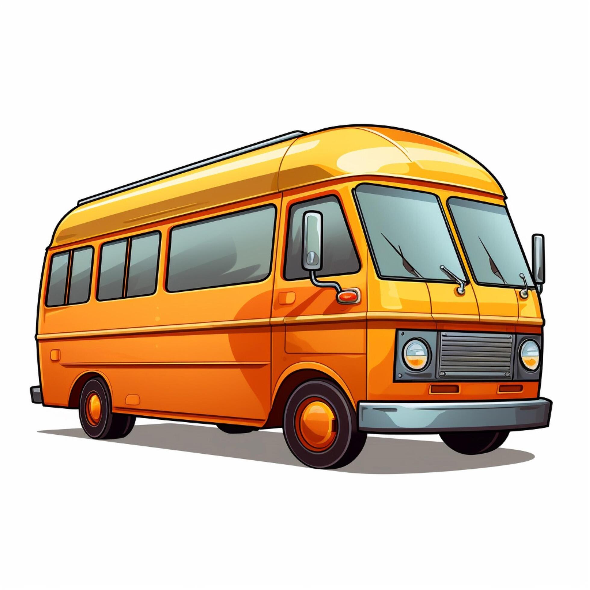 Van 2d cartoon vector illustration on white background hig 30695020 Stock Photo at Vecteezy