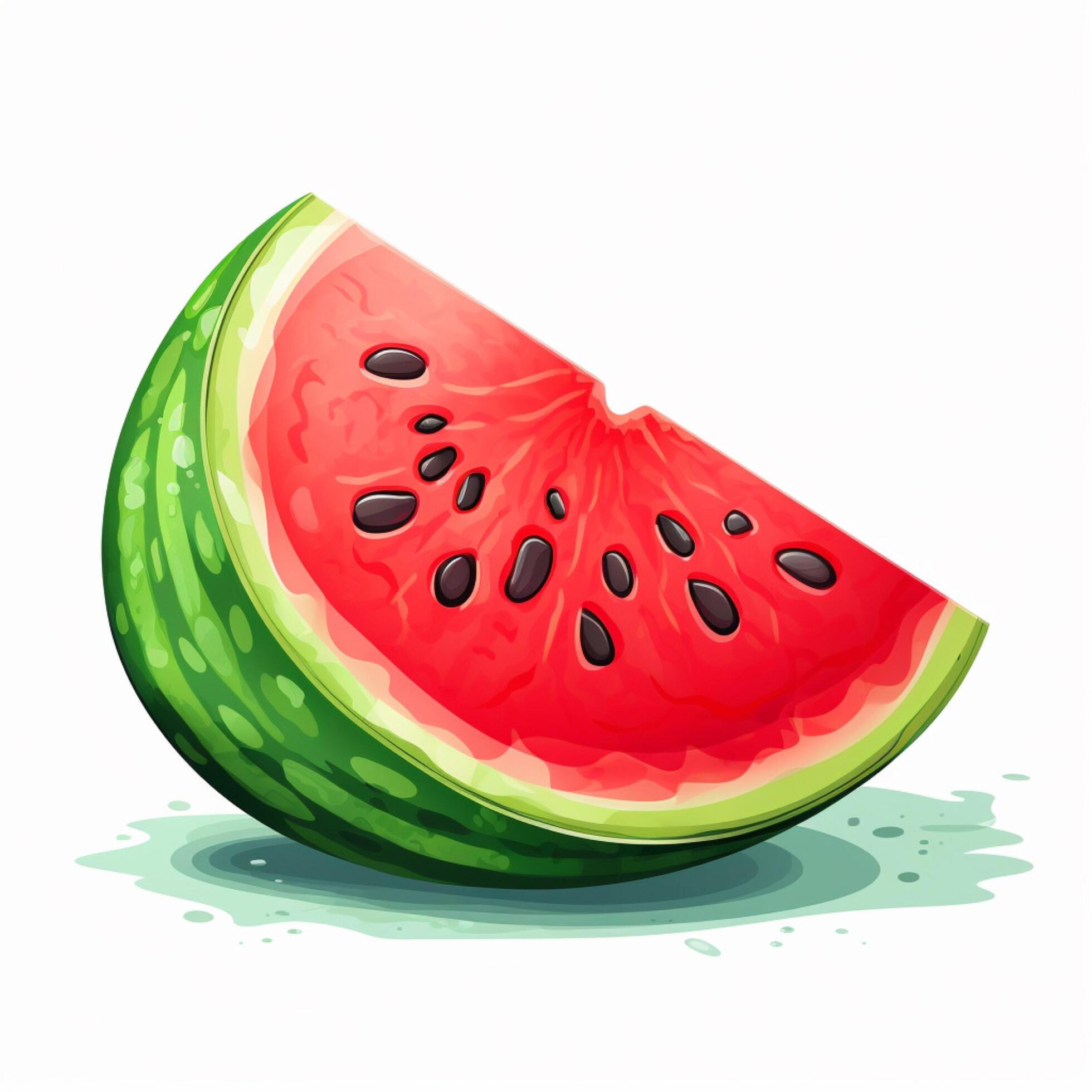 Watermelon 2d cartoon illustraton on white background high 30695439 ...