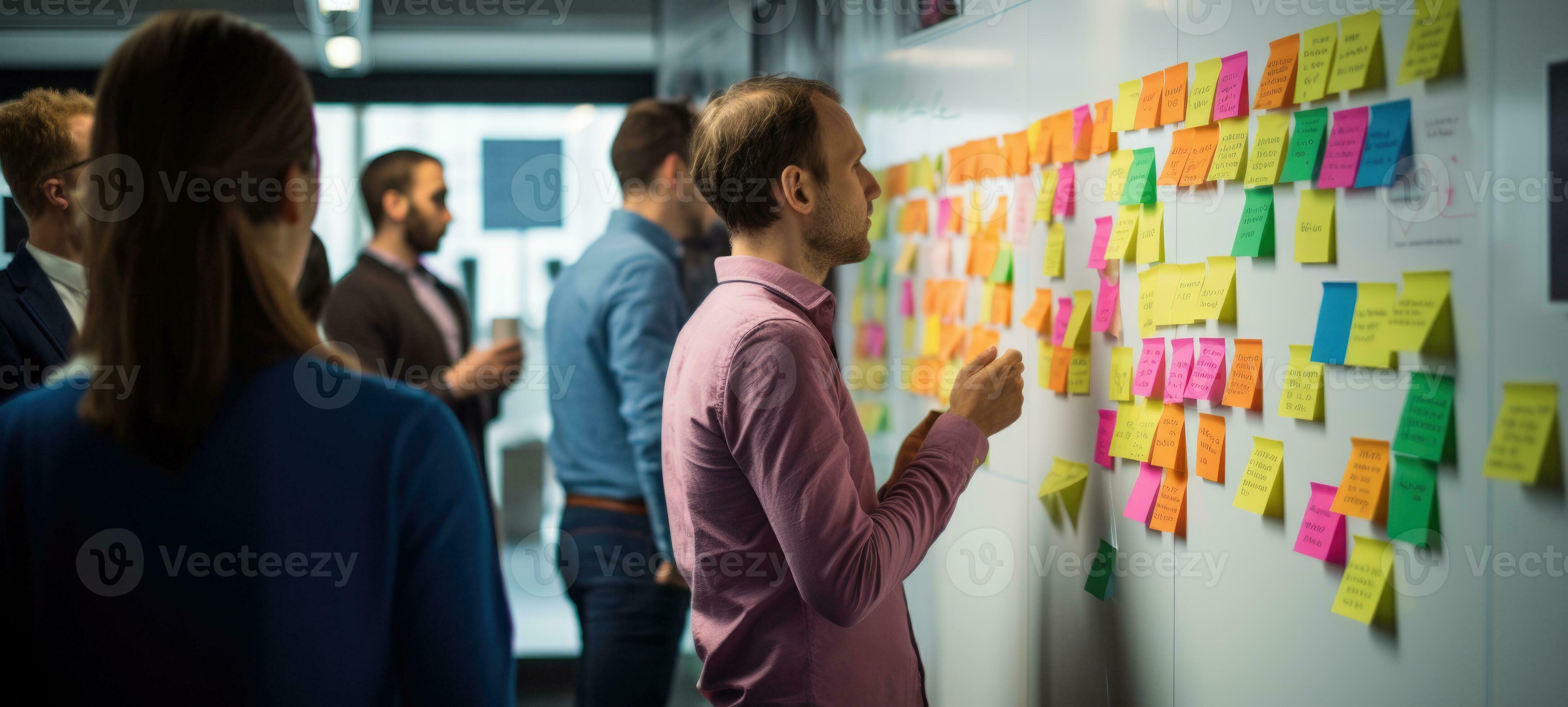 postit post it business office brainstorm with teamwork, ai 30707306 ...