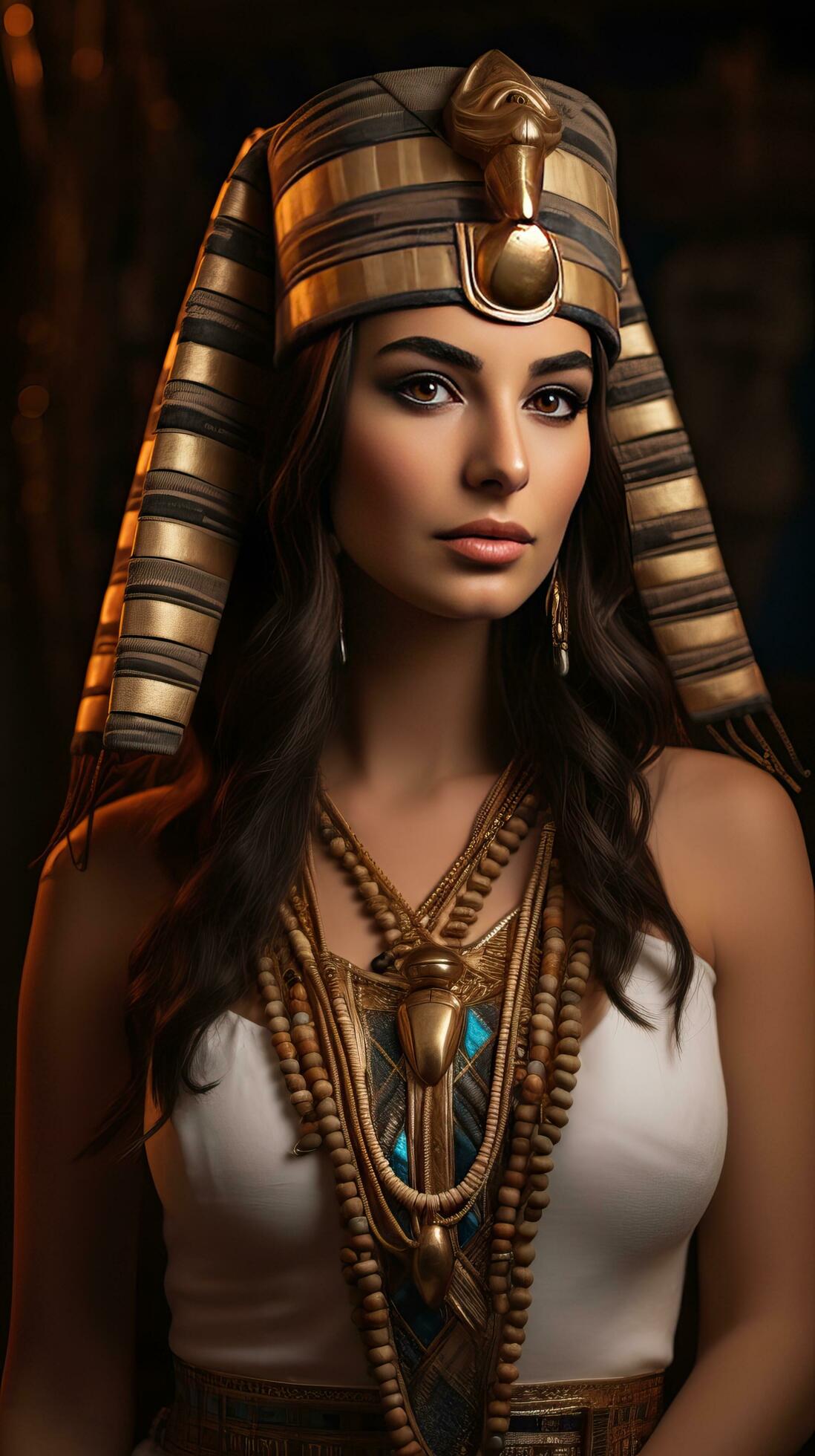 Beautiful woman like Queen of Egypt Cleopatra. Generative AI 30711927 ...