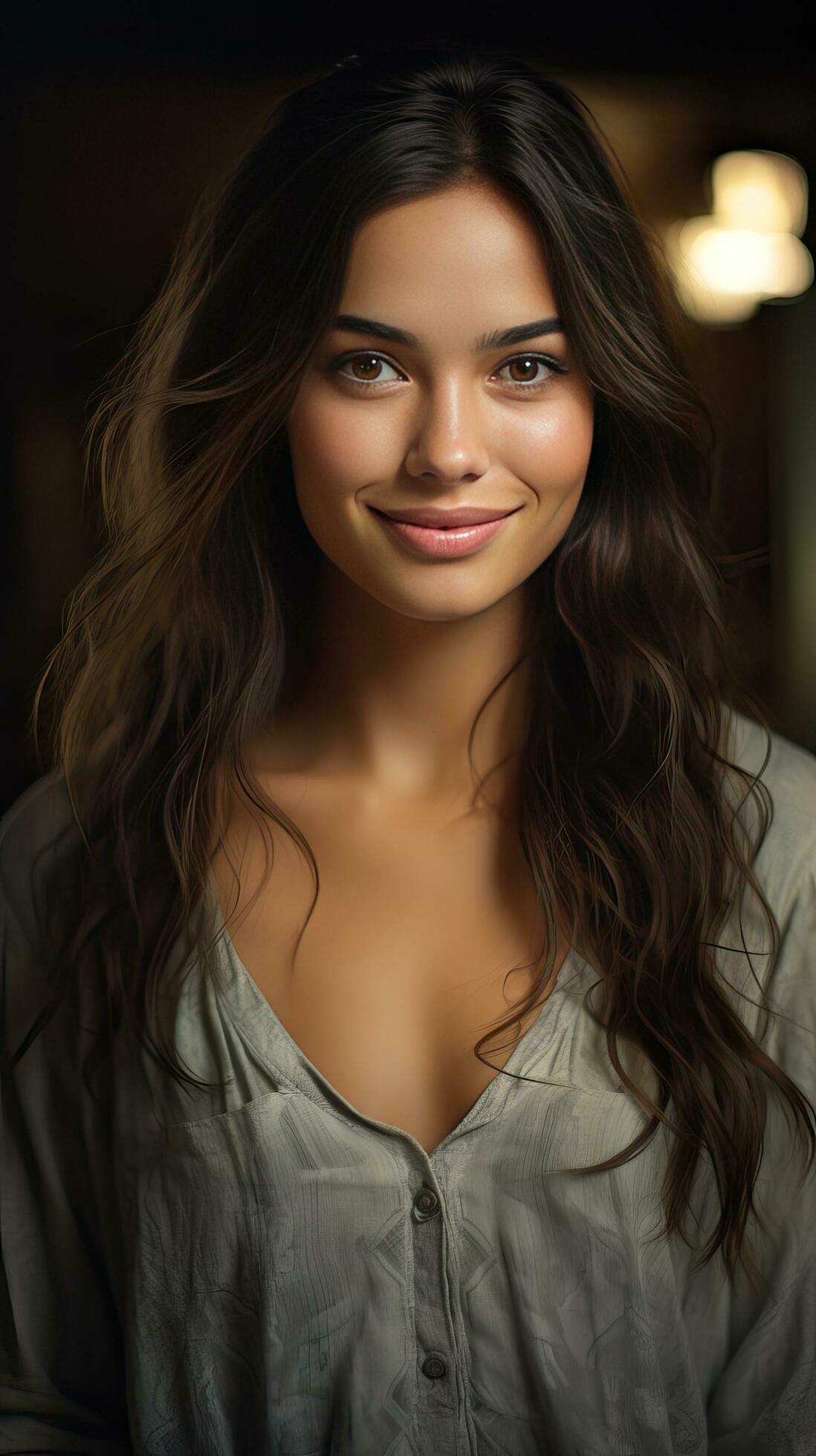 Beautiful young woman smiling. Generative AI 30711999 Stock Photo at ...