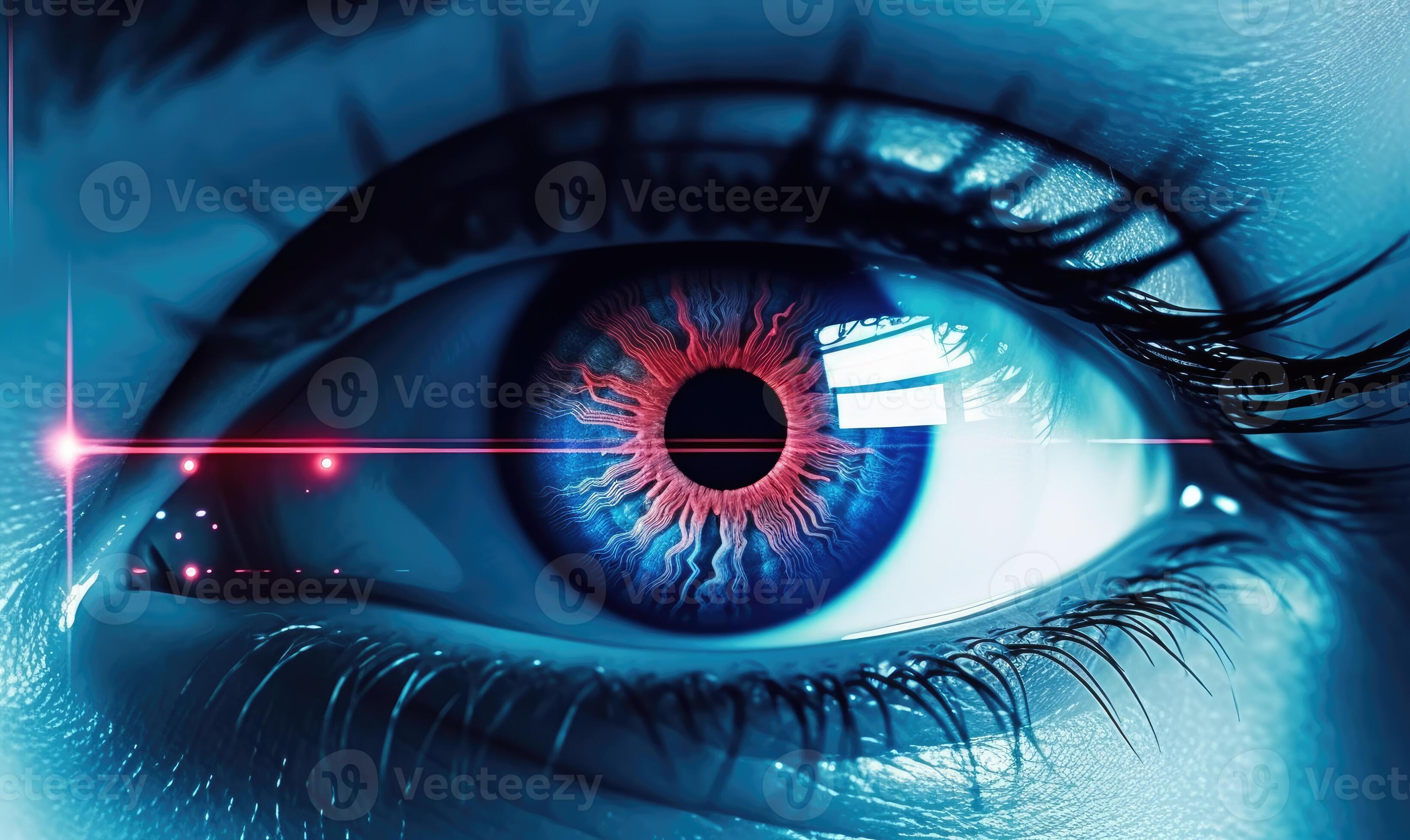 Close-up of human eye with red eye iris 30719256 Stock Photo at Vecteezy