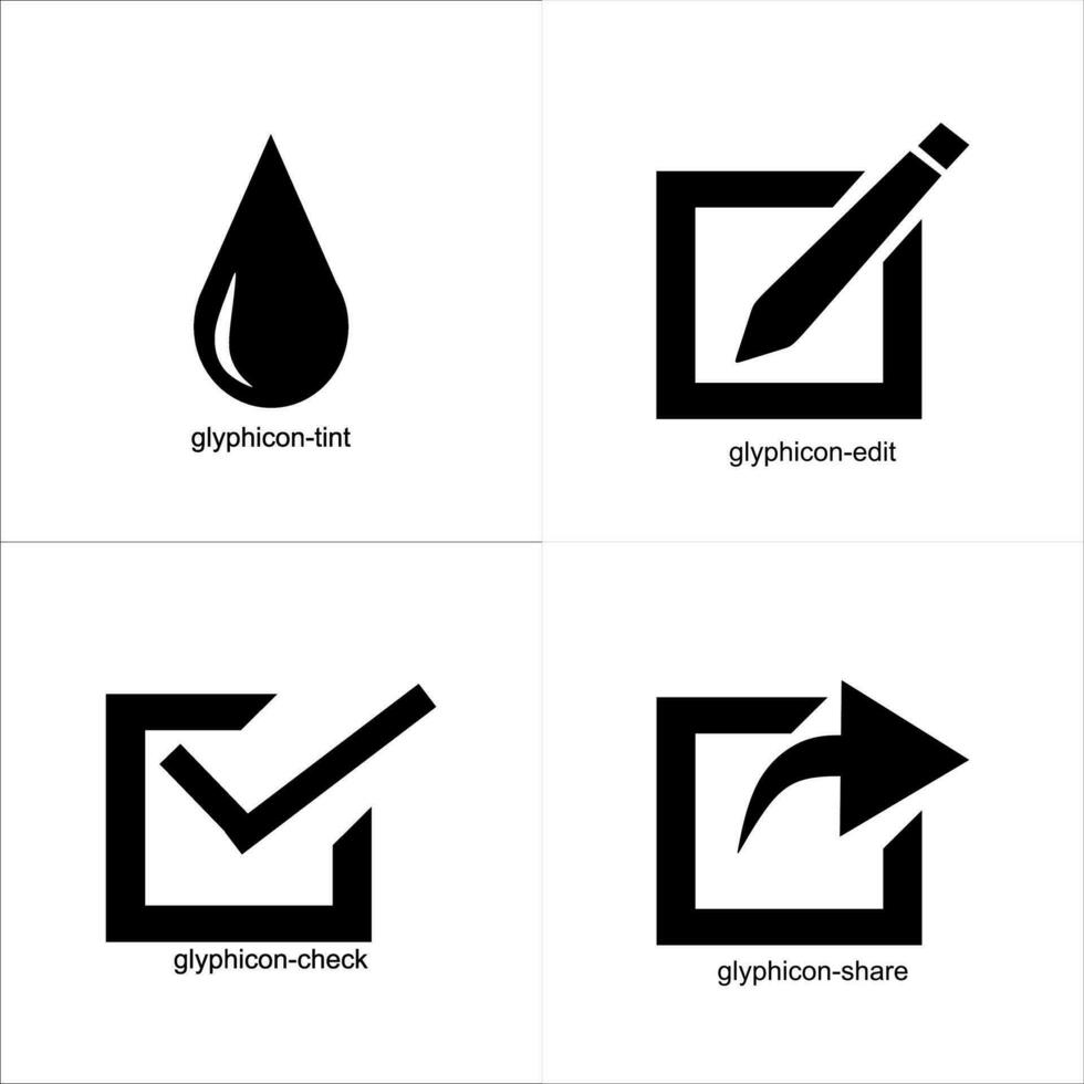 glyphicon tint, edit, check, icon design 30722836 Vector Art at Vecteezy