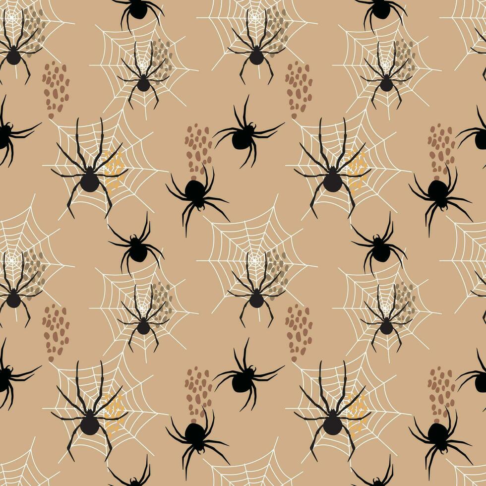 Flat spider vector art illustration, textile vector pattern 30725708 ...