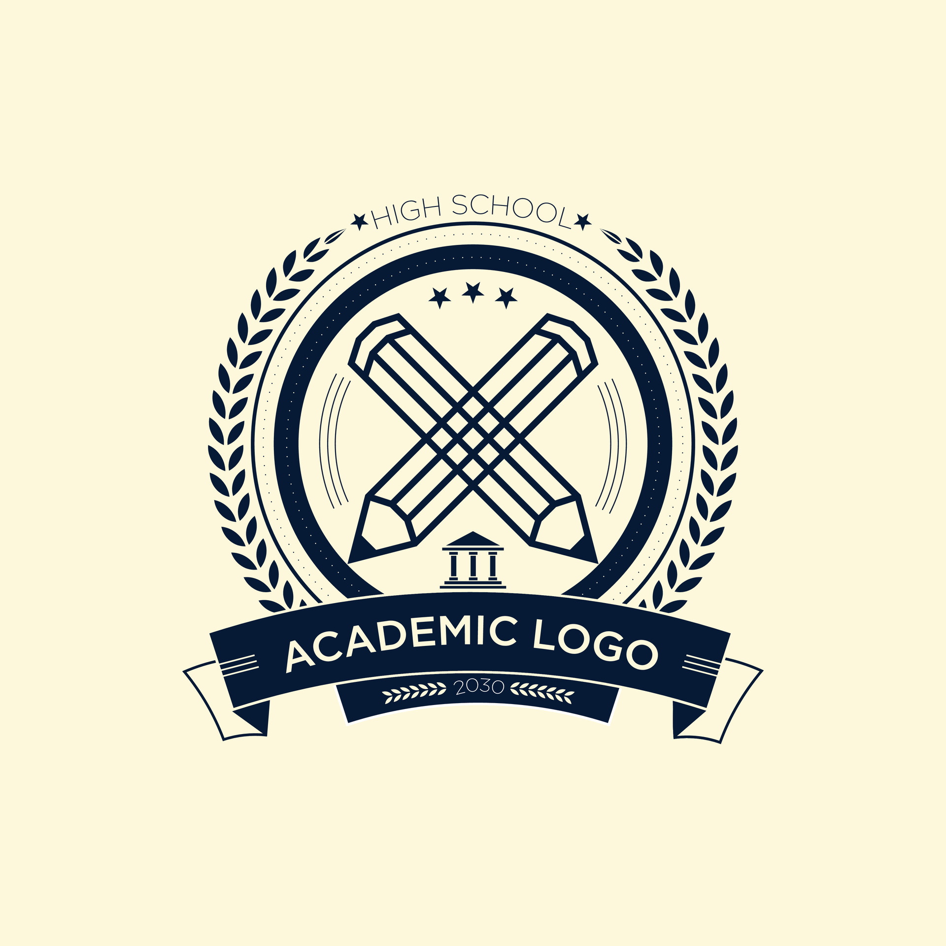 Academic logo design vector 30727304 Vector Art at Vecteezy