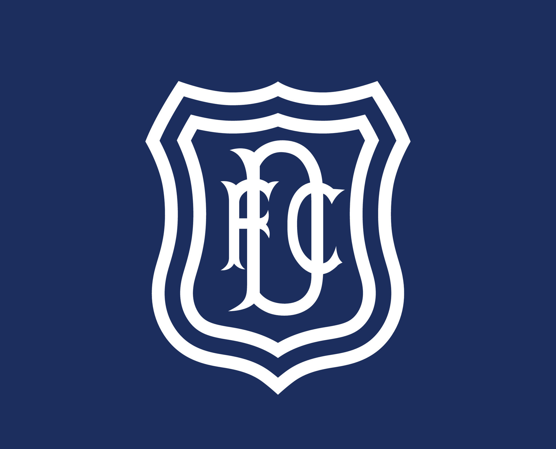 Dundee Fc Symbol Club Logo White Scotland League Football Abstract Design Vector Illustration