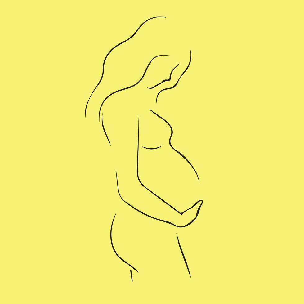 Pregnant Woman Silhouette 30729574 Vector Art At Vecteezy