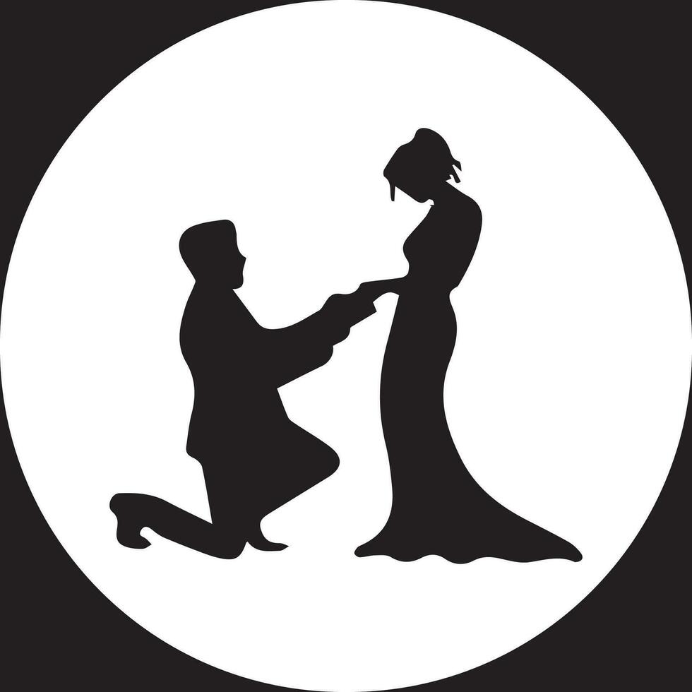 Set Of Bride And Groom Silhouette 30729586 Vector Art At Vecteezy