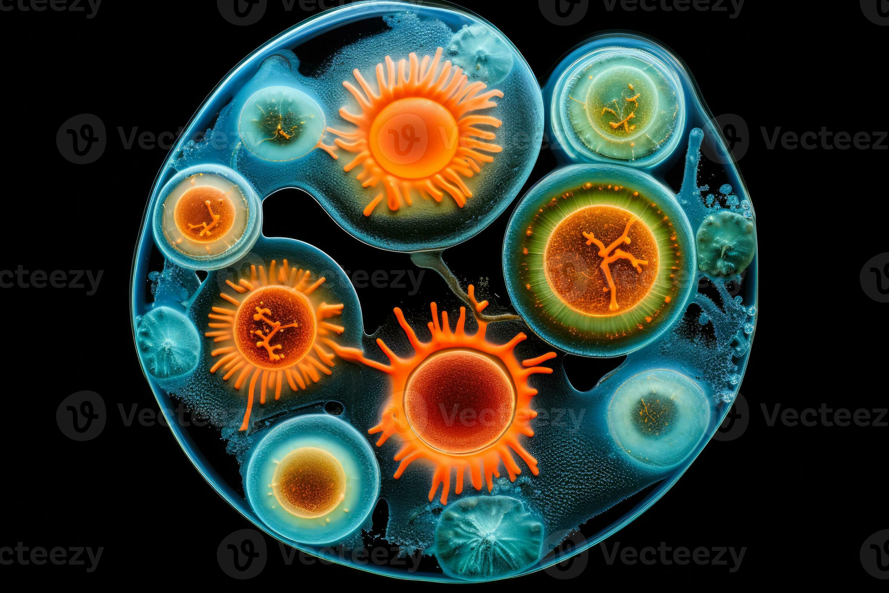 Vibrant imagery of plant cells mid mitosis under powerful microscopic lens 30740448 Stock Photo ...