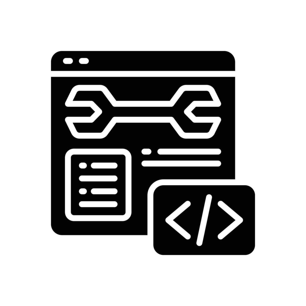 coding glyph icon. vector icon for your website, mobile, presentation ...