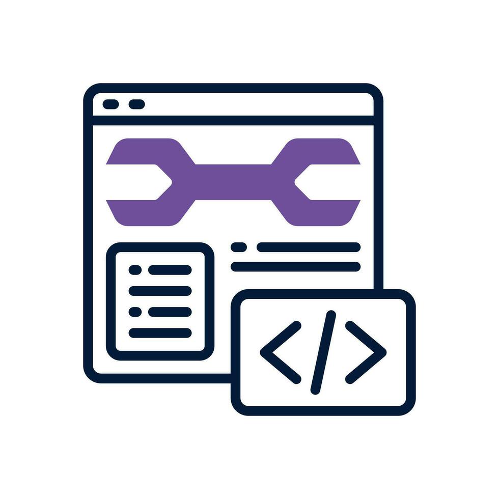 coding dual tone icon. vector icon for your website, mobile ...