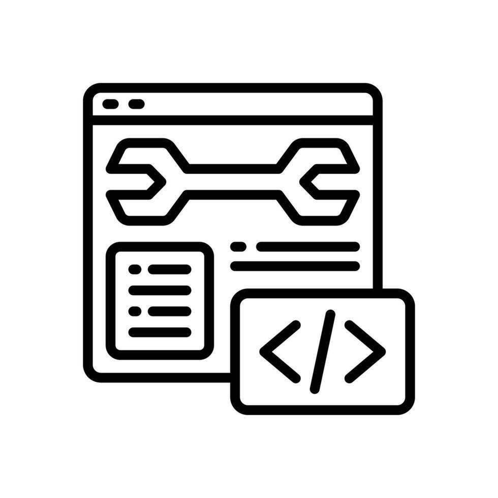 coding line icon. vector icon for your website, mobile, presentation ...