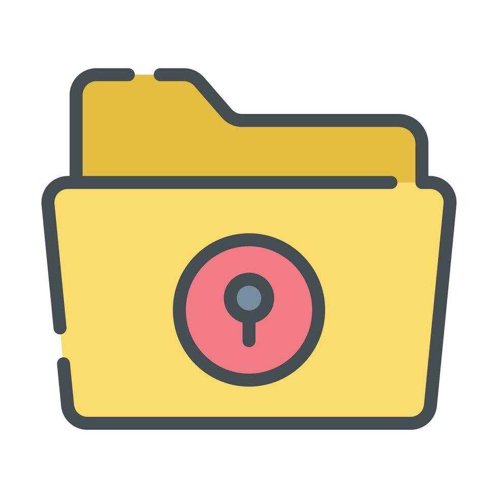 Secure confidential file folders, with paper documents security vector icon 30743497 Vector Art ...