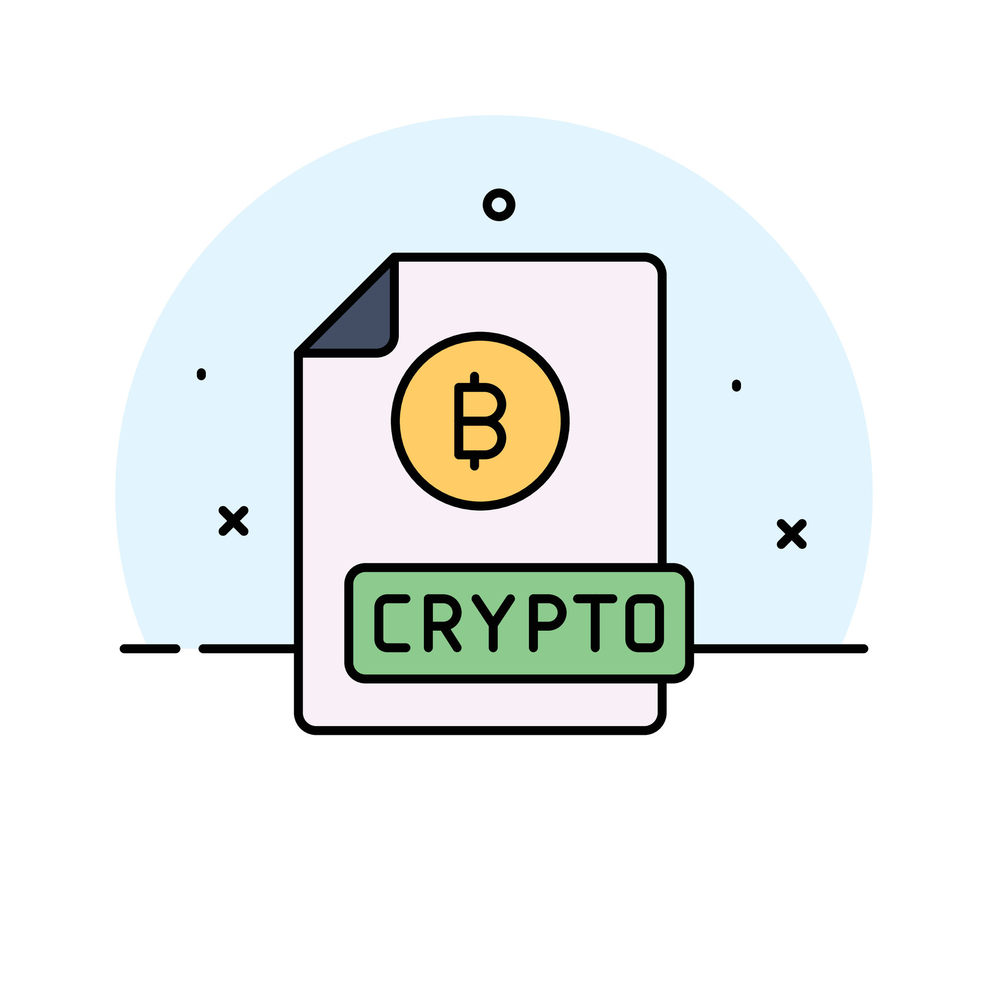 Well designed icon of bitcoin document, Btc with document 30744058 ...