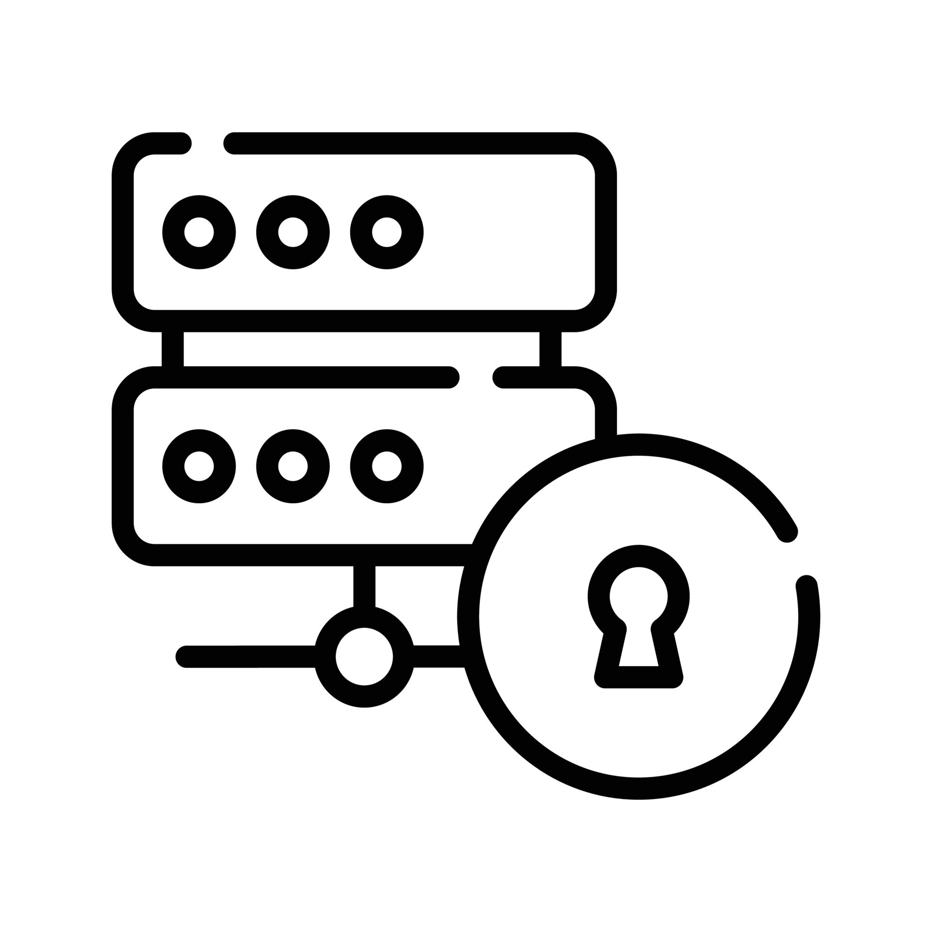 Hosting Server Icon For Web And Mobile Web Hosting Icon Database Symbol Security Icon