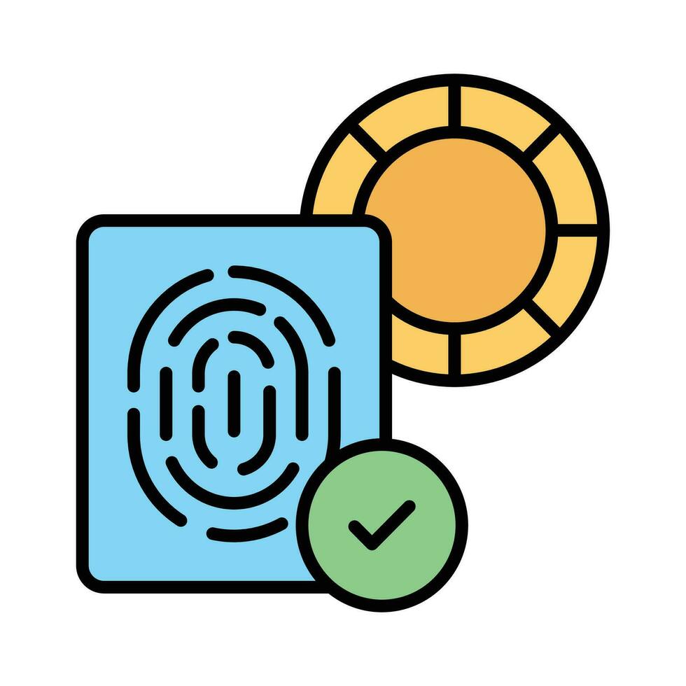 Biometric Verification Vector Design Isolated On White Background